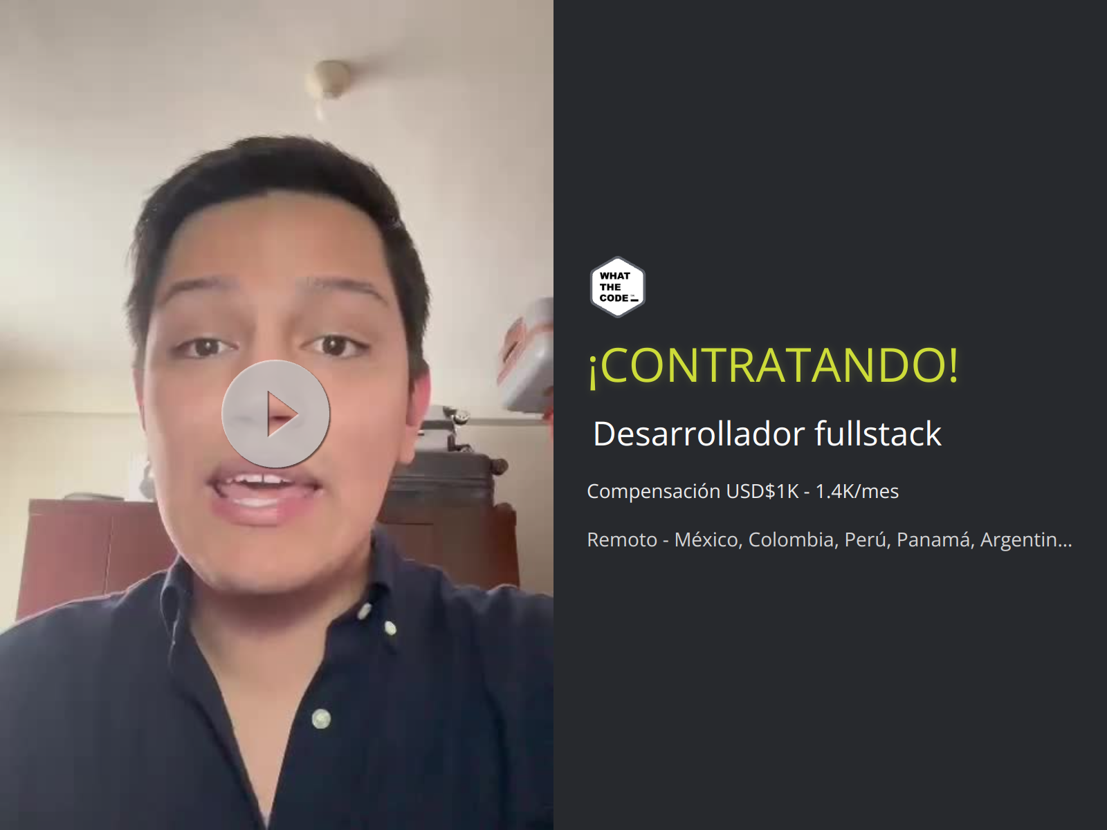 Desarrollador Fullstack En What The Code Torre