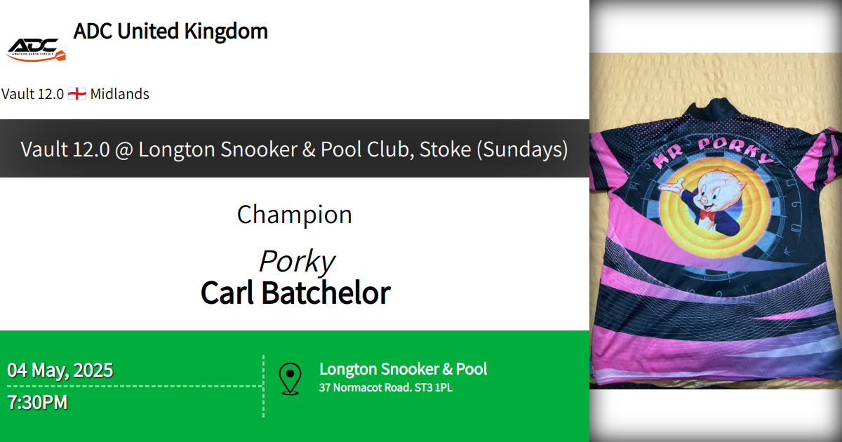 Vault 12.0 @ Longton Snooker & Pool Club, Stoke (Sundays)