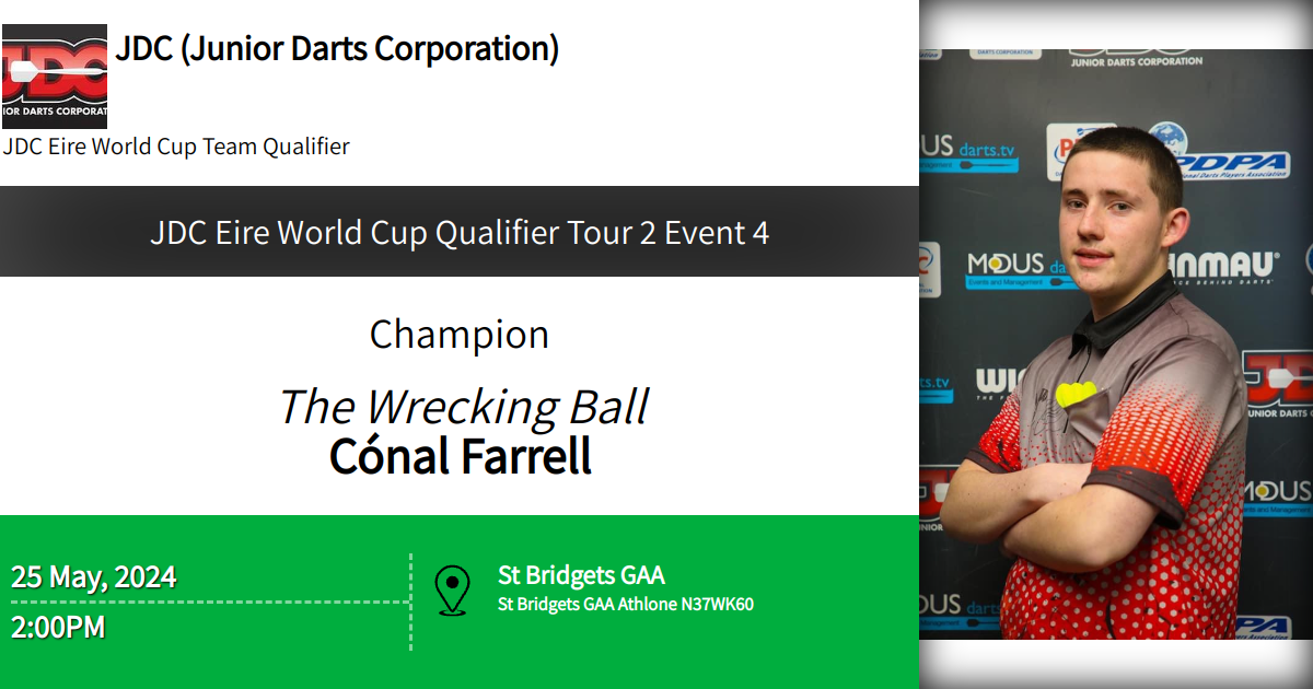 JDC Eire World Cup Qualifier Tour 2 Event 4