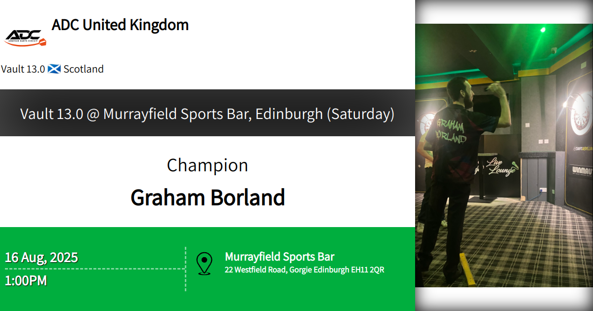 Vault 13.0 @ Murrayfield Sports Bar, Edinburgh (Saturday)