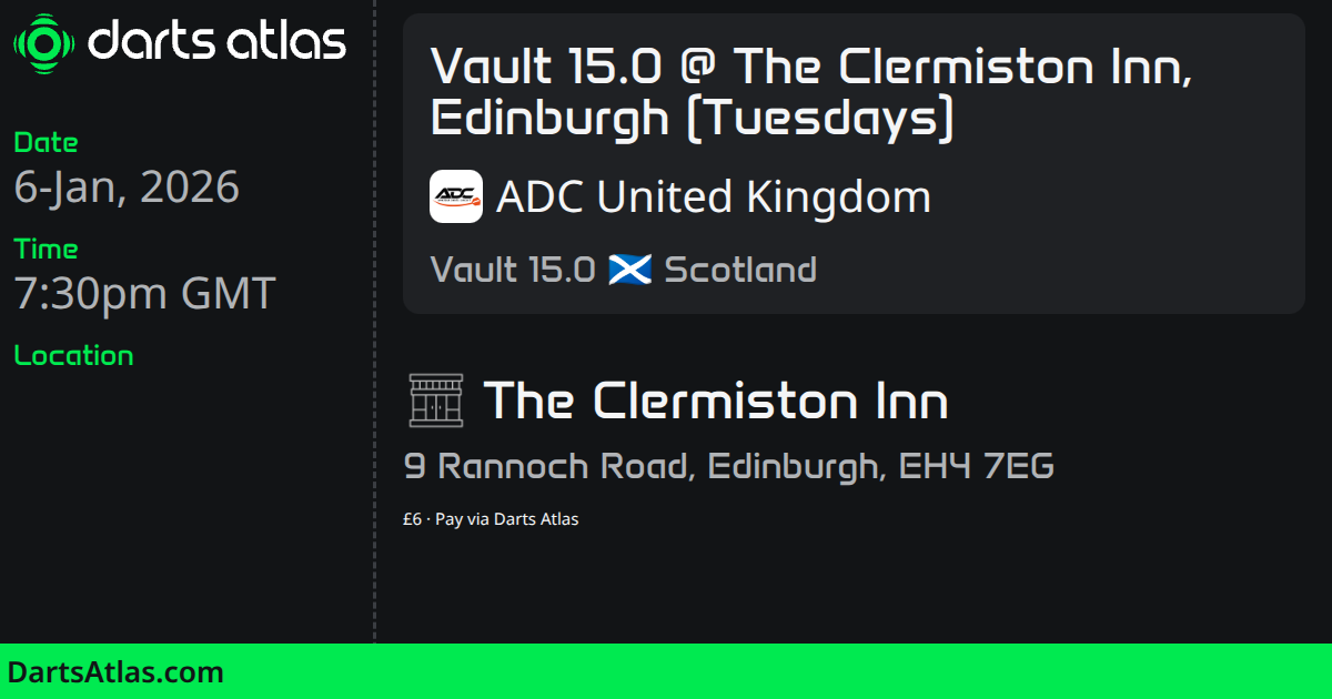Vault 15.0 @ The Clermiston Inn, Edinburgh (Tuesdays)