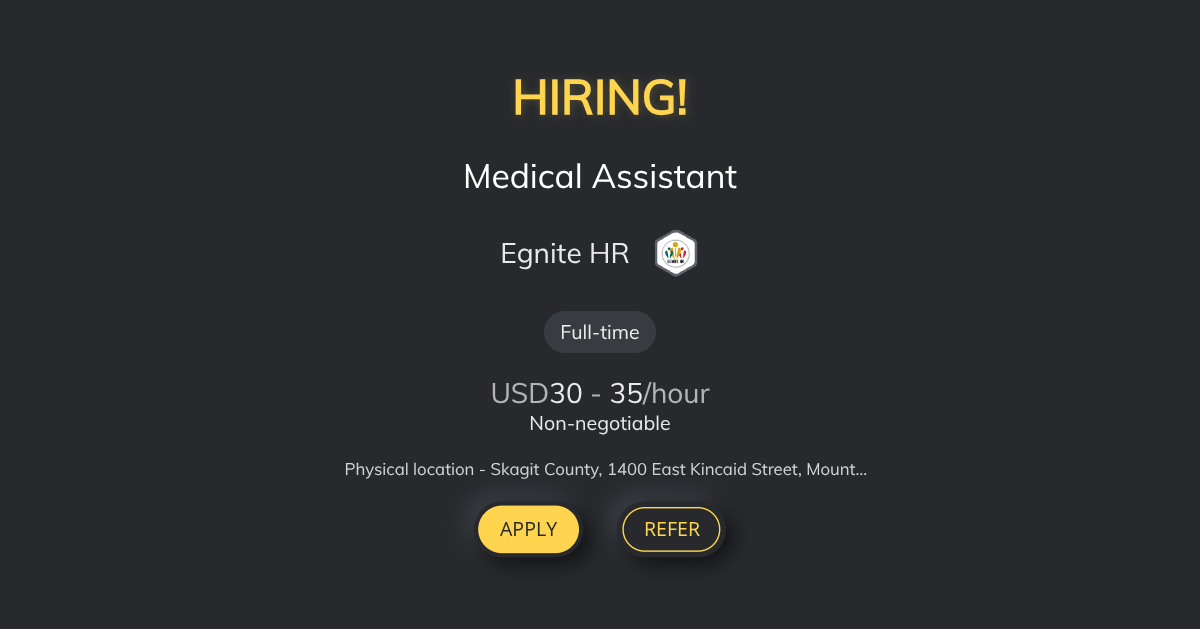 Medical Assistant at Egnite HR | Torre