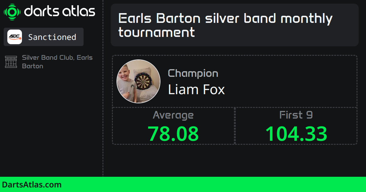 Earls Barton silver band monthly tournament