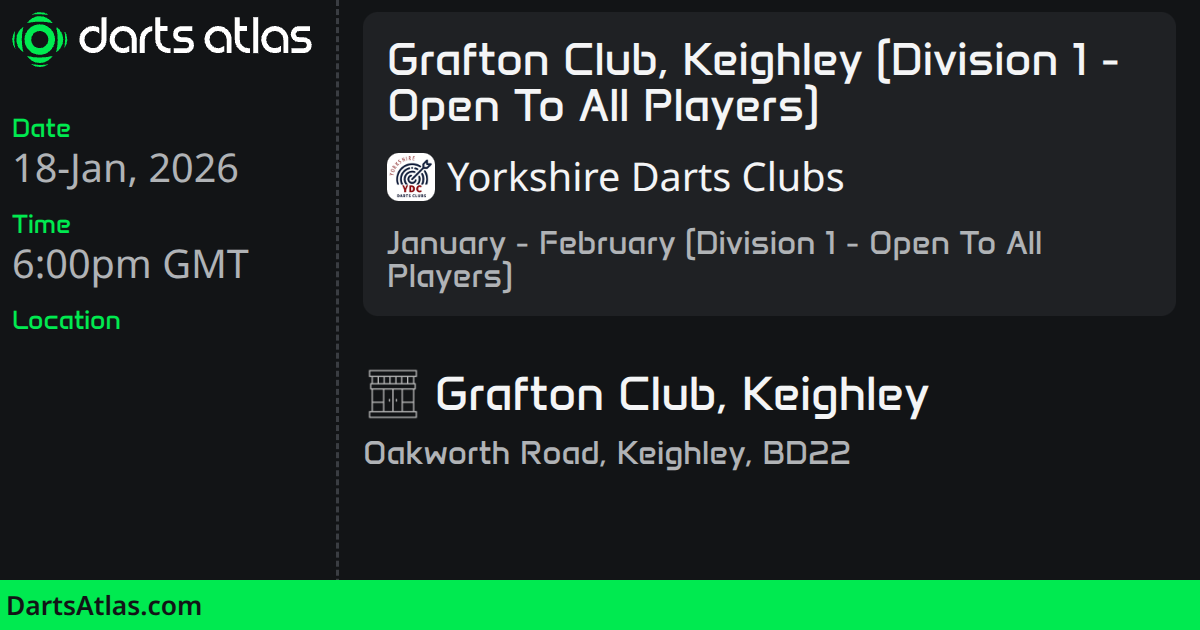 Grafton Club, Keighley (Division 1 - Open To All Players)