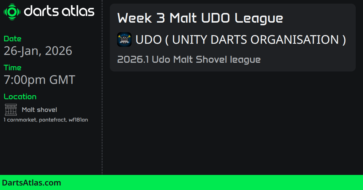 Week 3 Malt UDO League