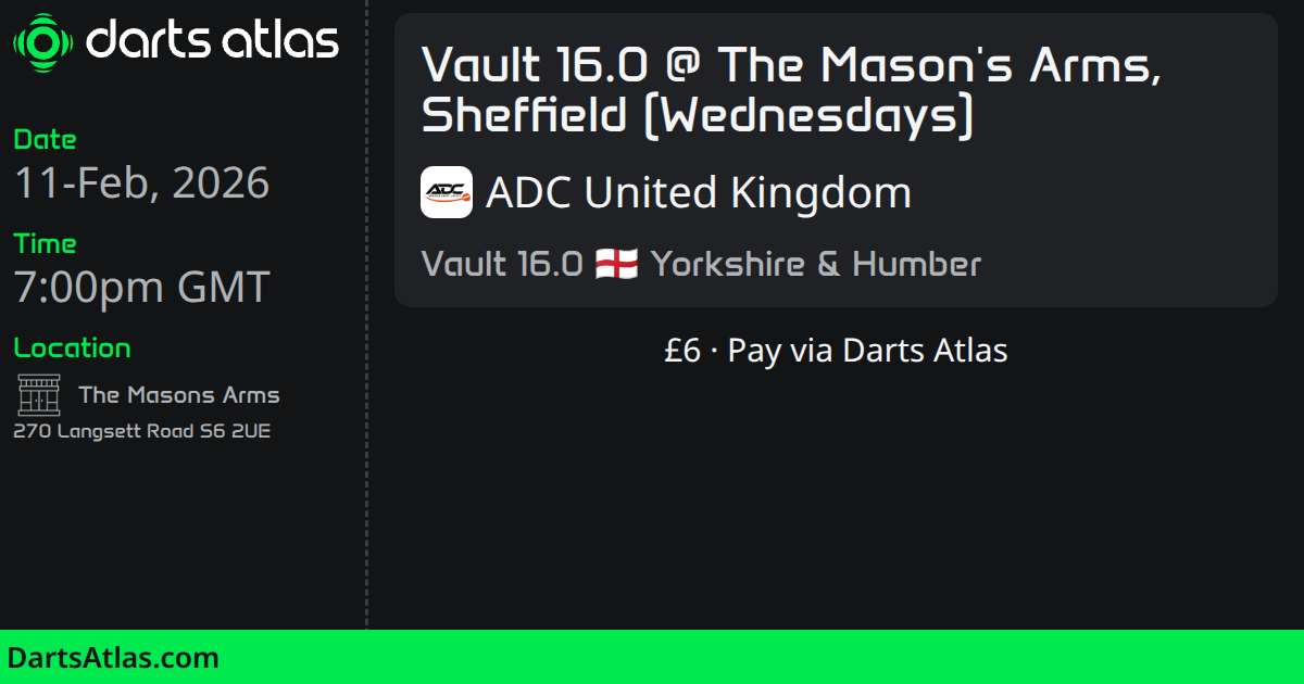 Vault 16.0 @ The Mason's Arms, Sheffield (Wednesdays)