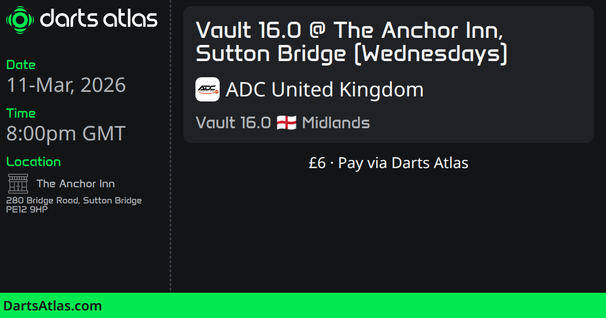 Vault 16.0 @ The Anchor Inn, Sutton Bridge (Wednesdays)