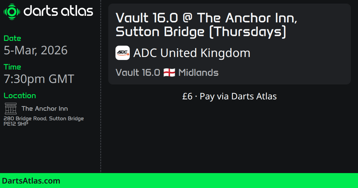 Vault 16.0 @ The Anchor Inn, Sutton Bridge (Thursdays)