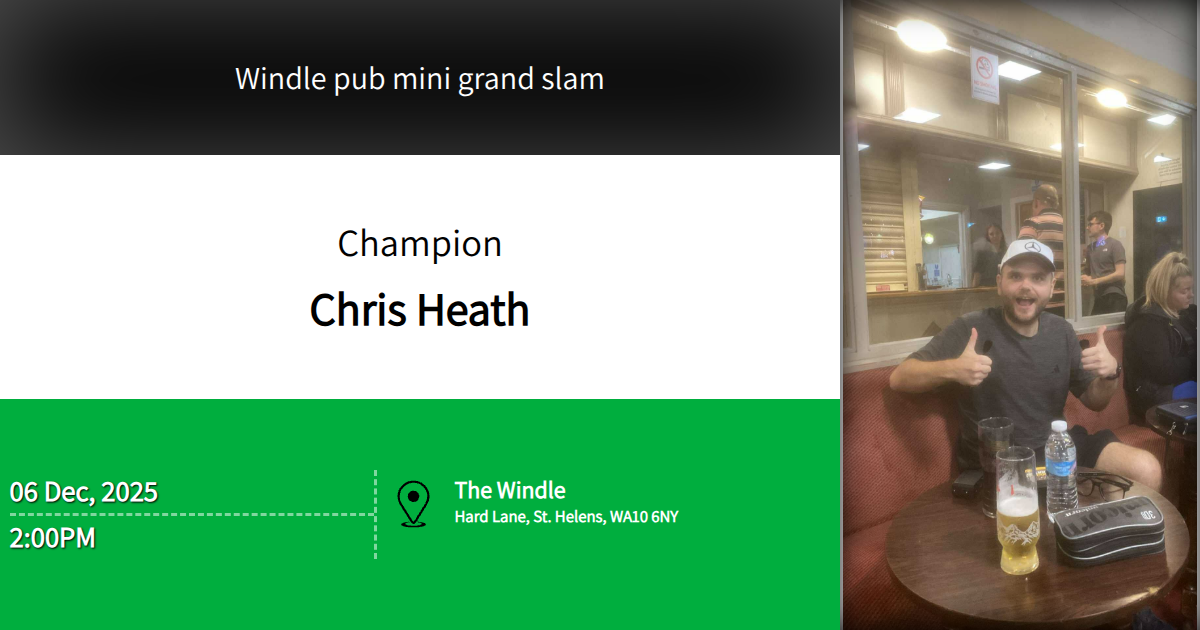 Windle pub mini grand slam