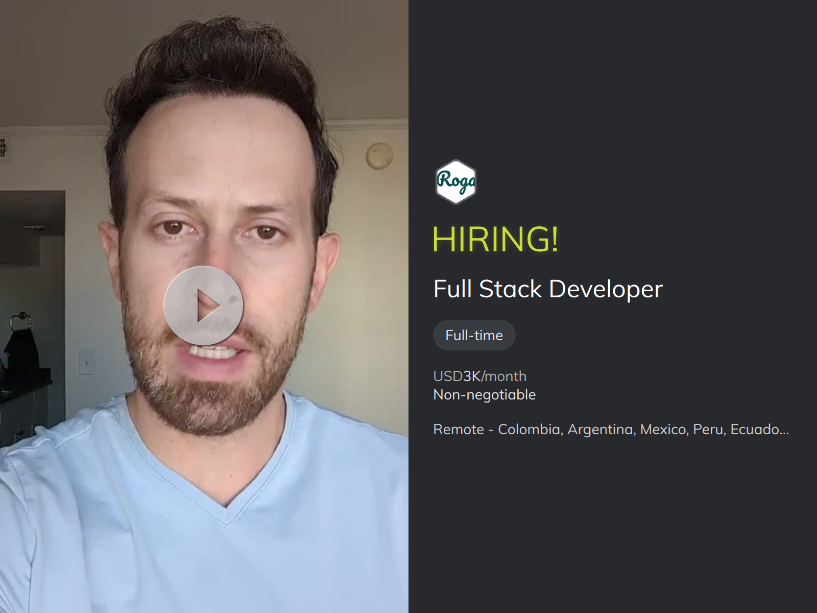 Full Stack Developer at Roga | Torre