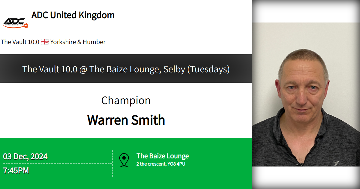 The Vault 10.0 @ The Baize Lounge, Selby (Tuesdays)