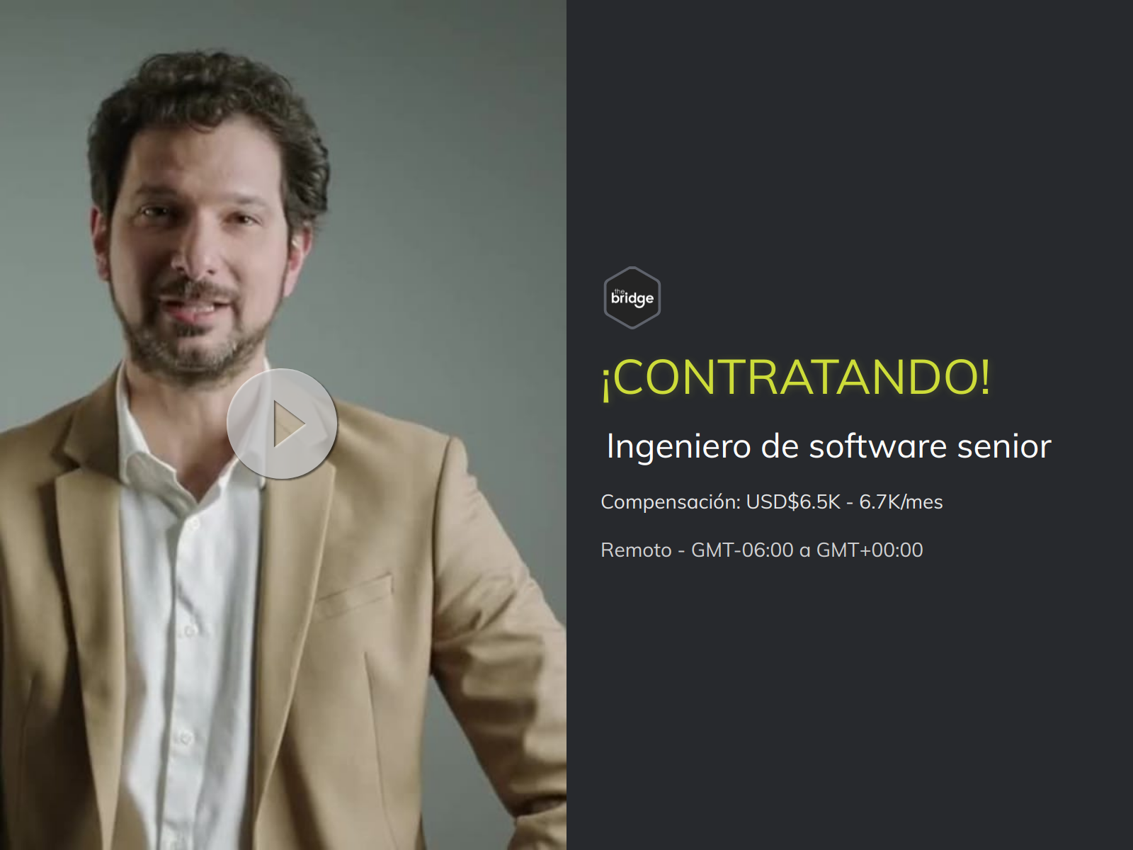 Ingeniero de software senior en The Bridge | Torre