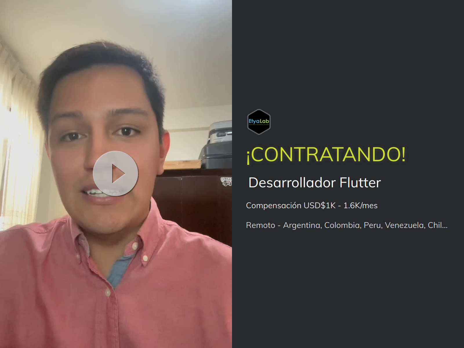 Desarrollador Flutter en EtyaLab | Torre