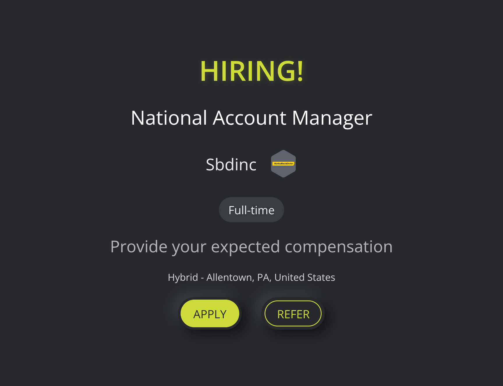 National Account Manager at Sbdinc | Torre