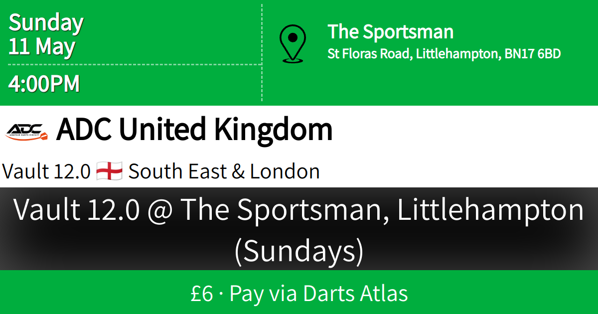 Vault 12.0 @ The Sportsman, Littlehampton (Sundays)