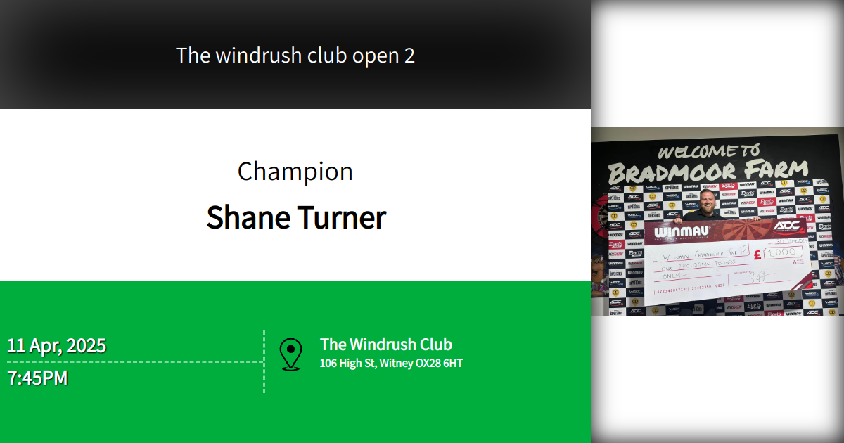 The windrush club open 2