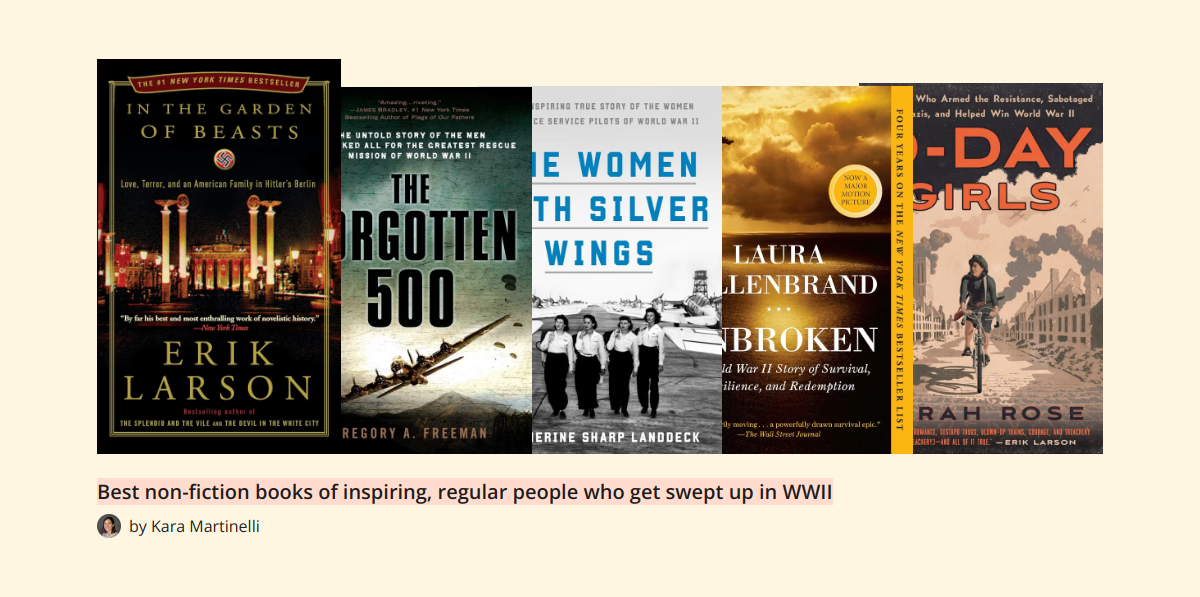Best non-fiction books of inspiring, regular people who get swept up in WWII | Booklisti