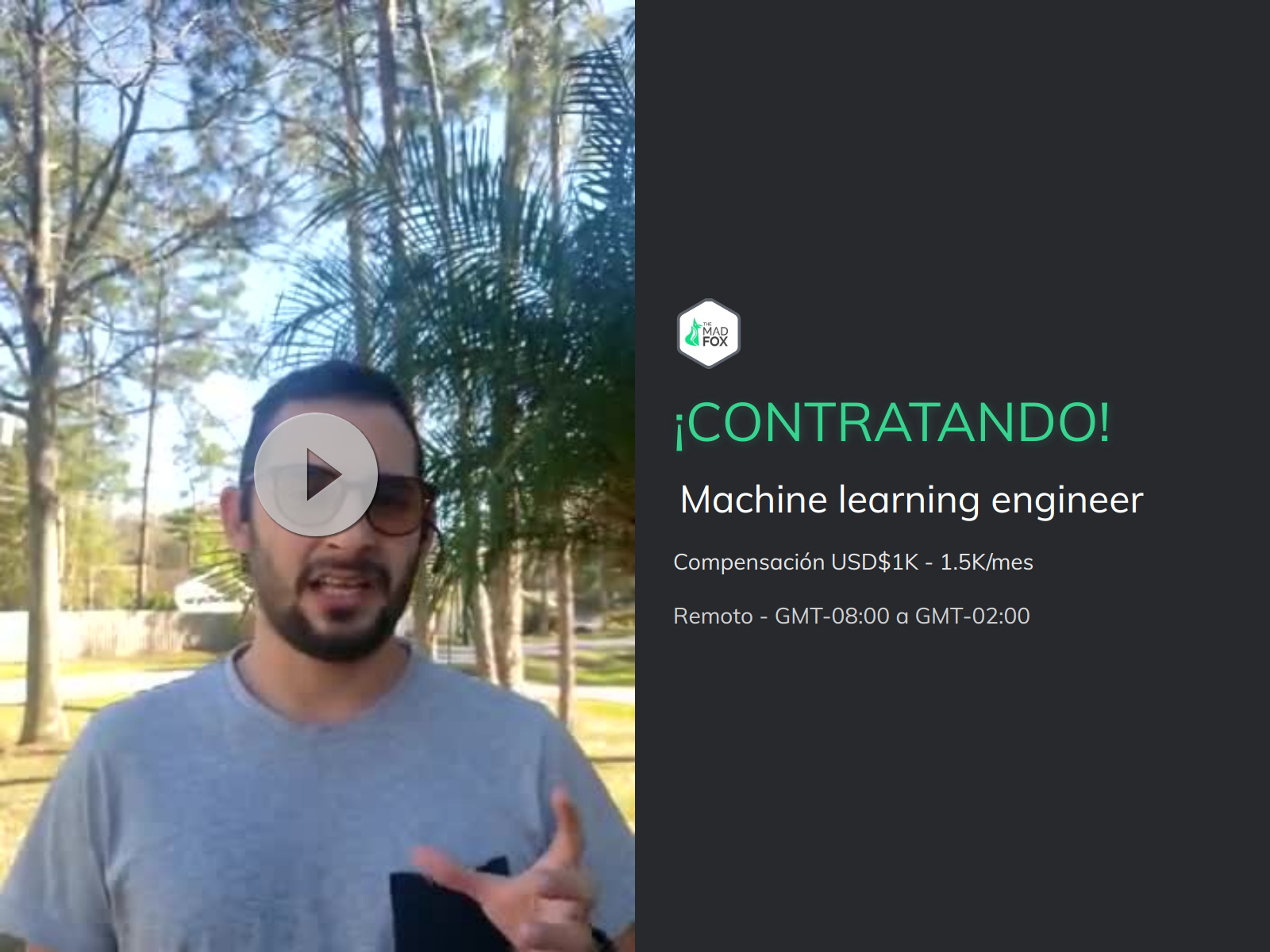 Machine learning engineer en TheMadFox | Torre