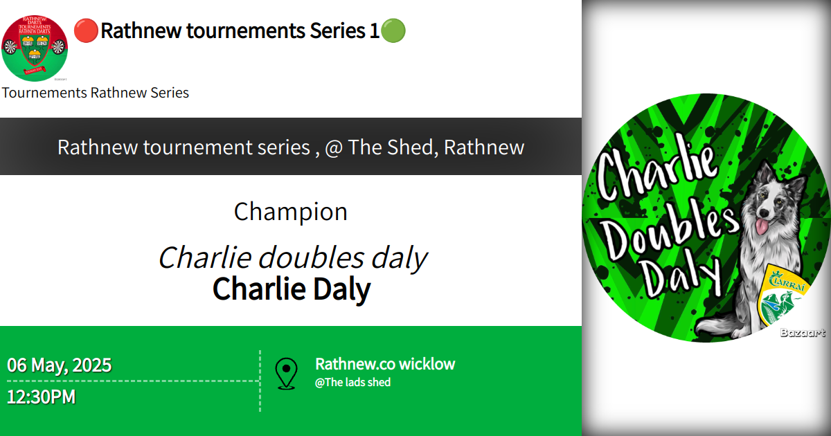 Rathnew tournement series , @ The Shed, Rathnew