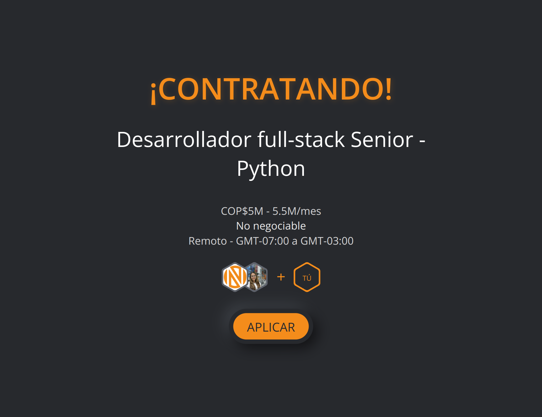 Desarrollador full-stack Senior - Python en NativApps | Torre Desarrollador full-stack Senior - Python en NativApps | Torre