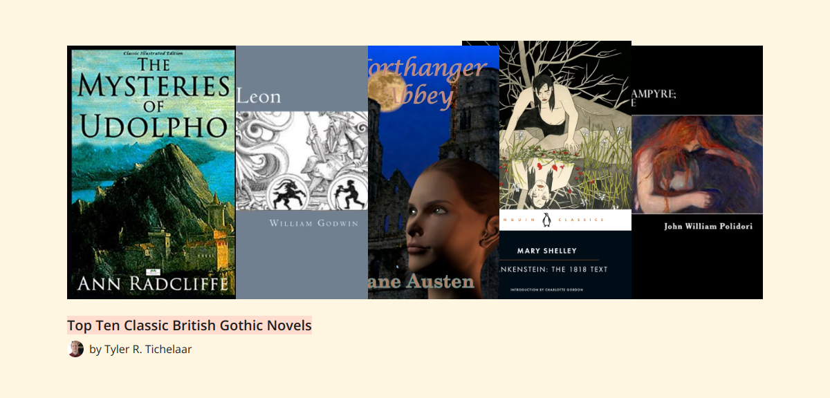 Top Ten Classic British Gothic Novels | Booklisti