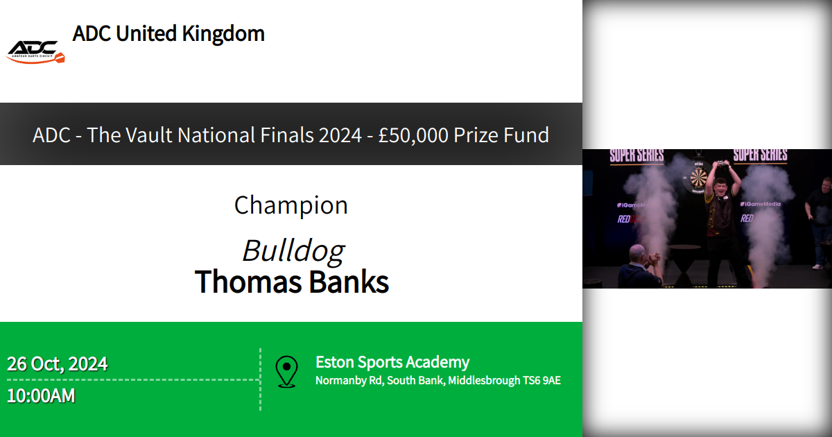ADC - The Vault National Finals 2024 - £50,000 Prize Fund