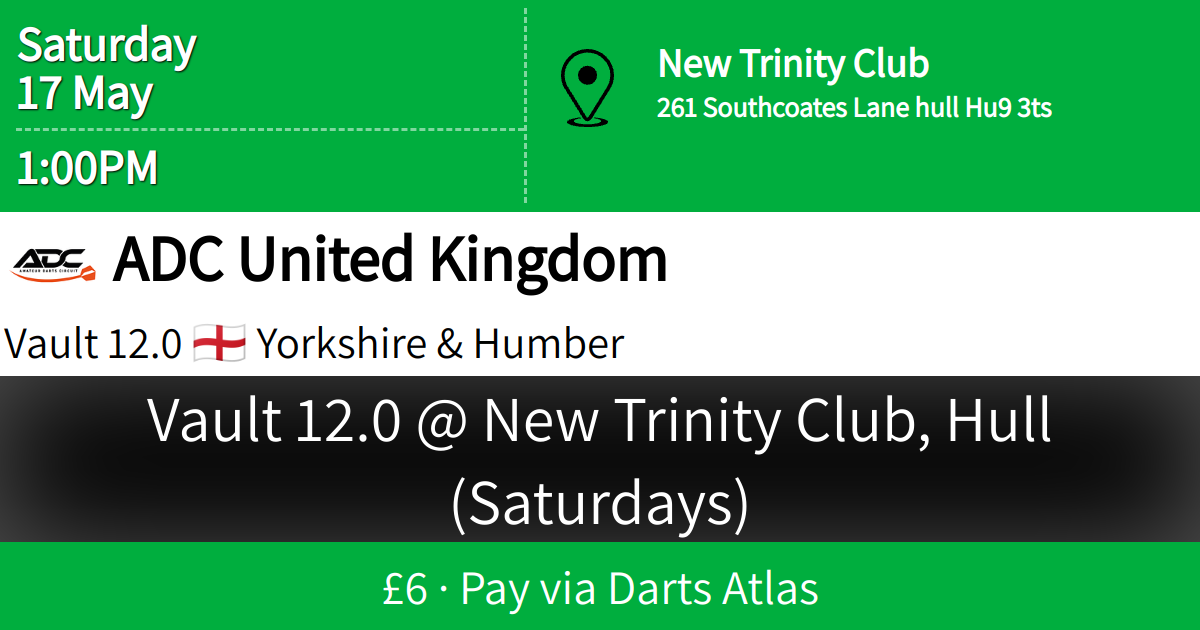 Vault 12.0 @ New Trinity Club, Hull (Saturdays)