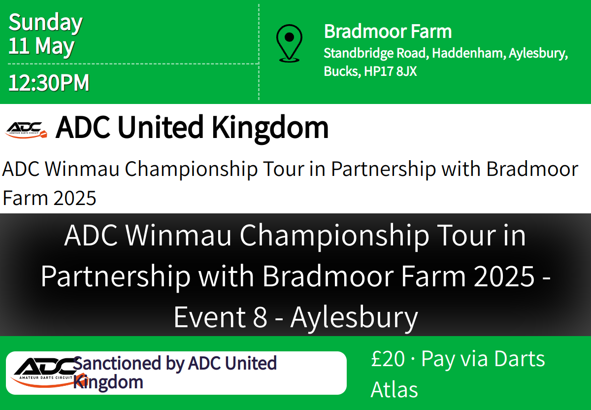 ADC Winmau Championship Tour in Partnership with Bradmoor Farm 2025 ...