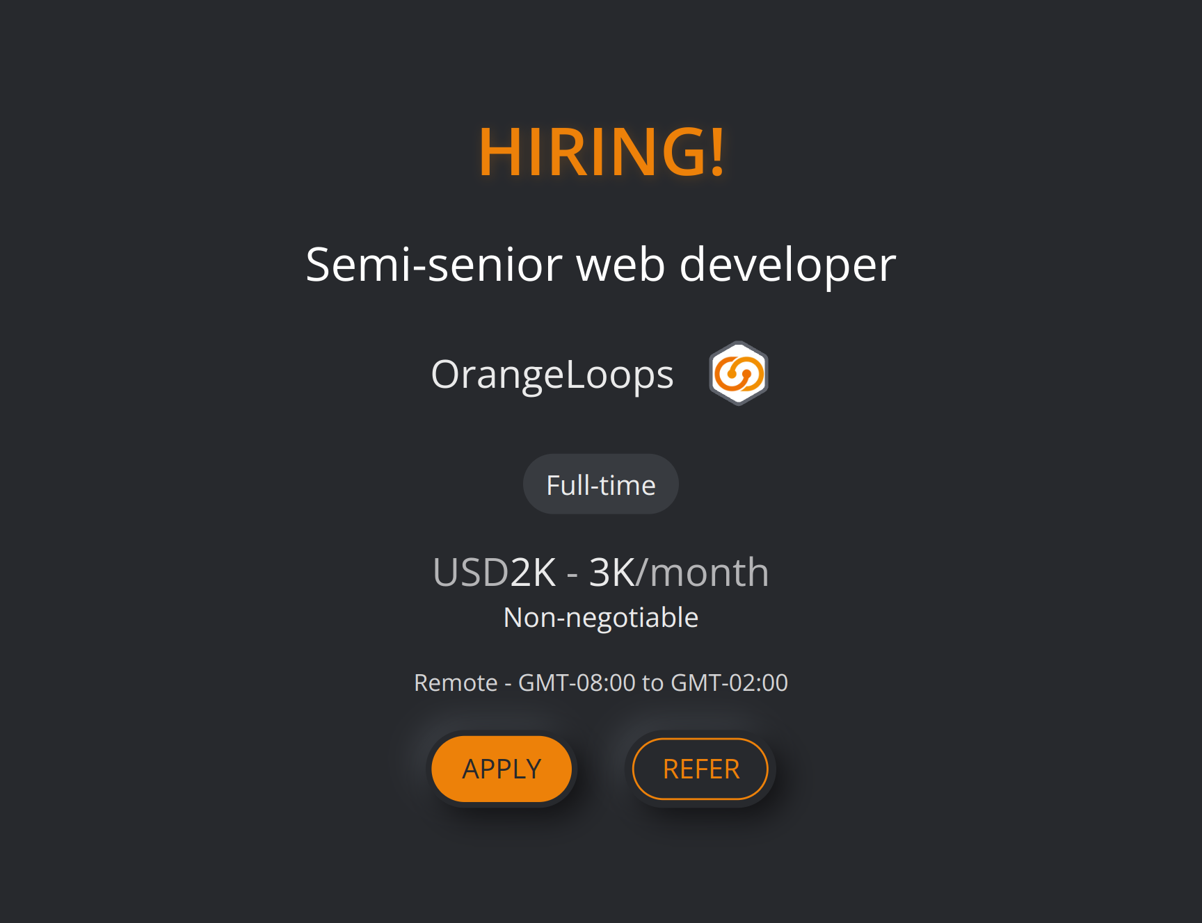 Semi-senior web developer at OrangeLoops | Torre