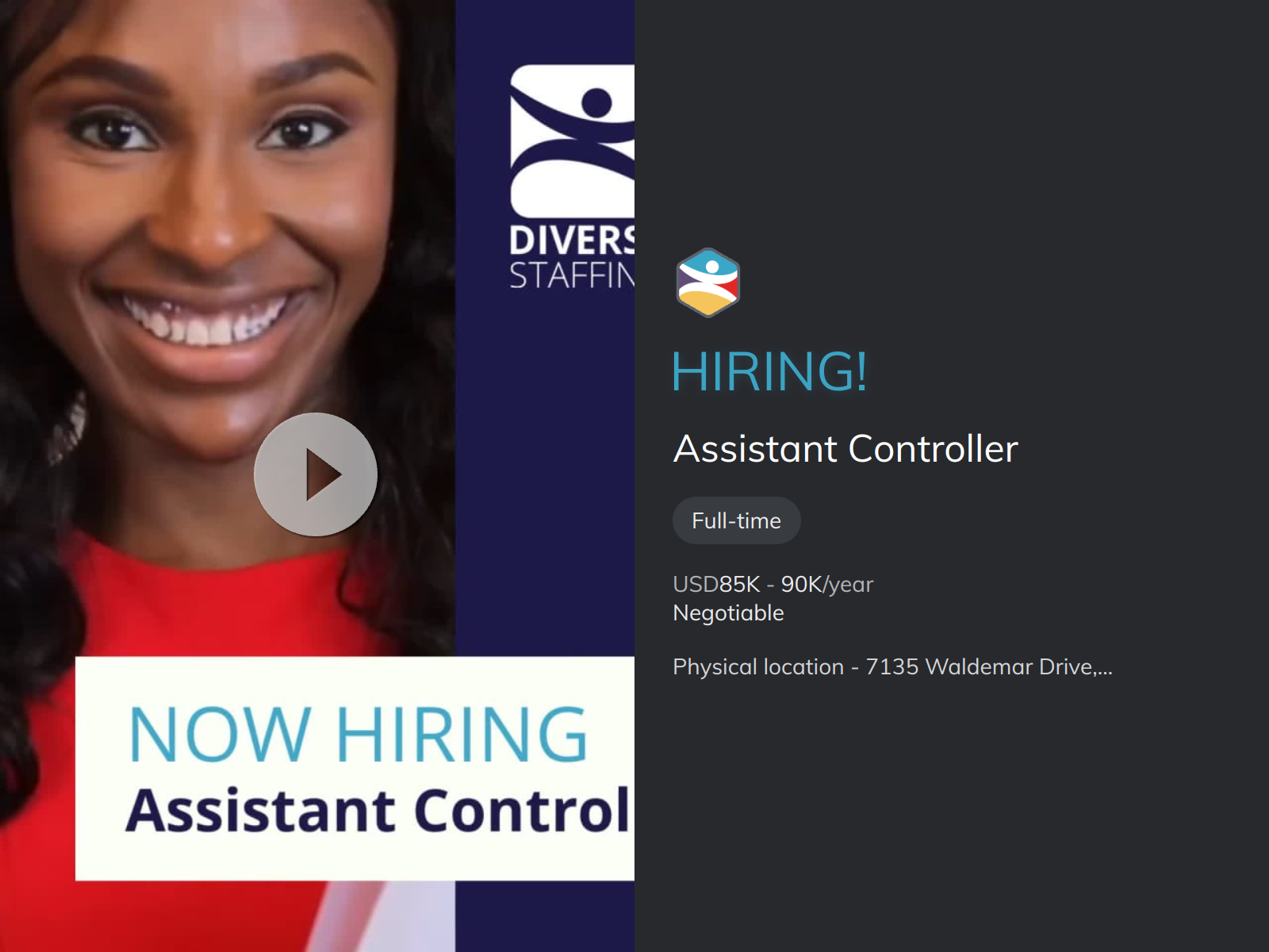 Assistant Controller at Diverse Staffing Services, Inc. | Torre