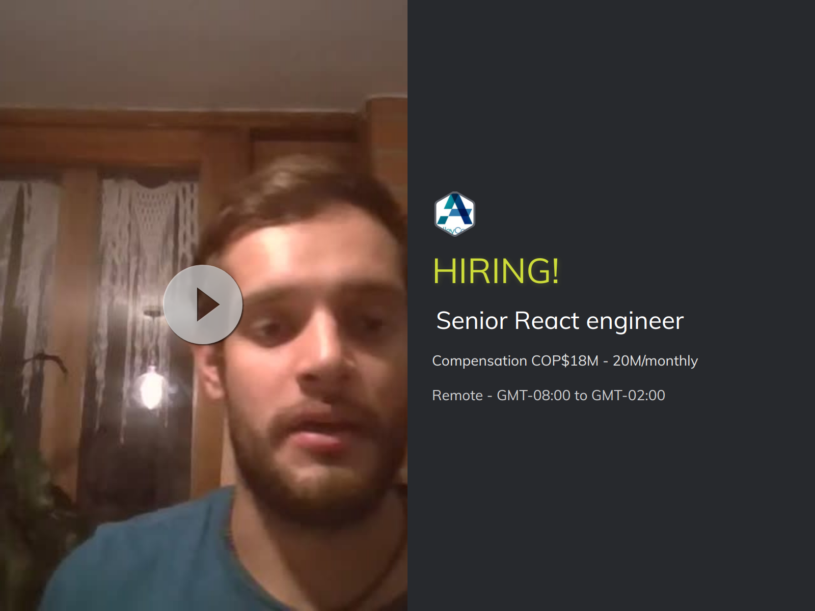 Senior React engineer at AlleyCorp Sur | Torre