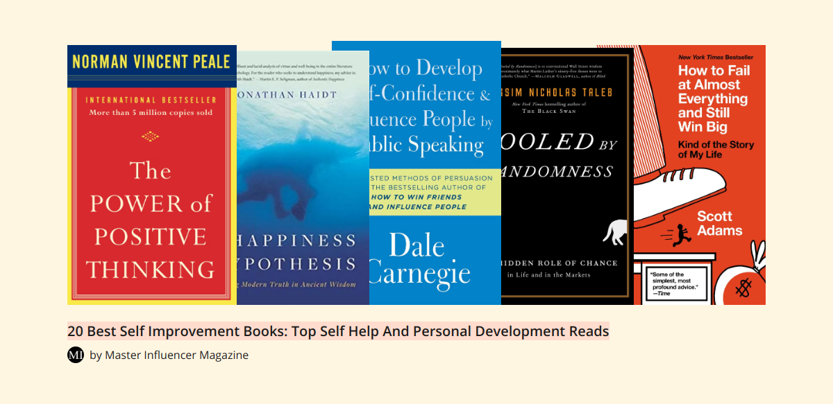 20 Best Self Improvement Books: Top Self Help And Personal Development ...