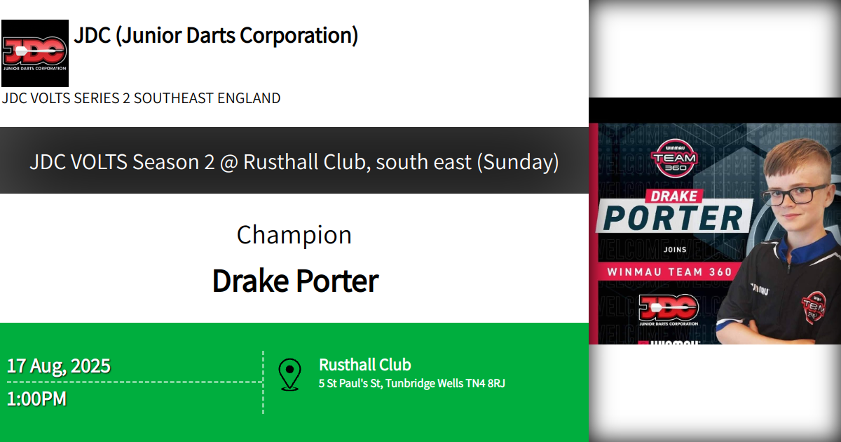 JDC VOLTS Season 2 @ Rusthall Club, south east (Sunday)