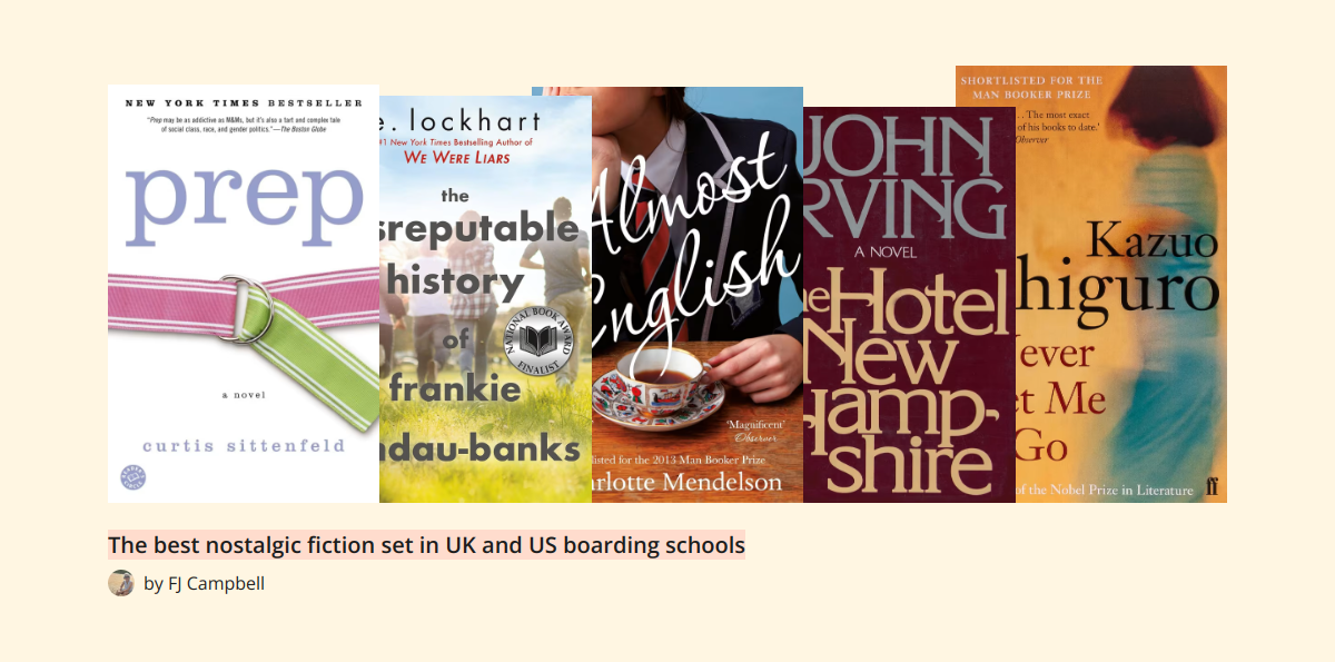 The best nostalgic fiction set in UK and US boarding schools | Booklisti