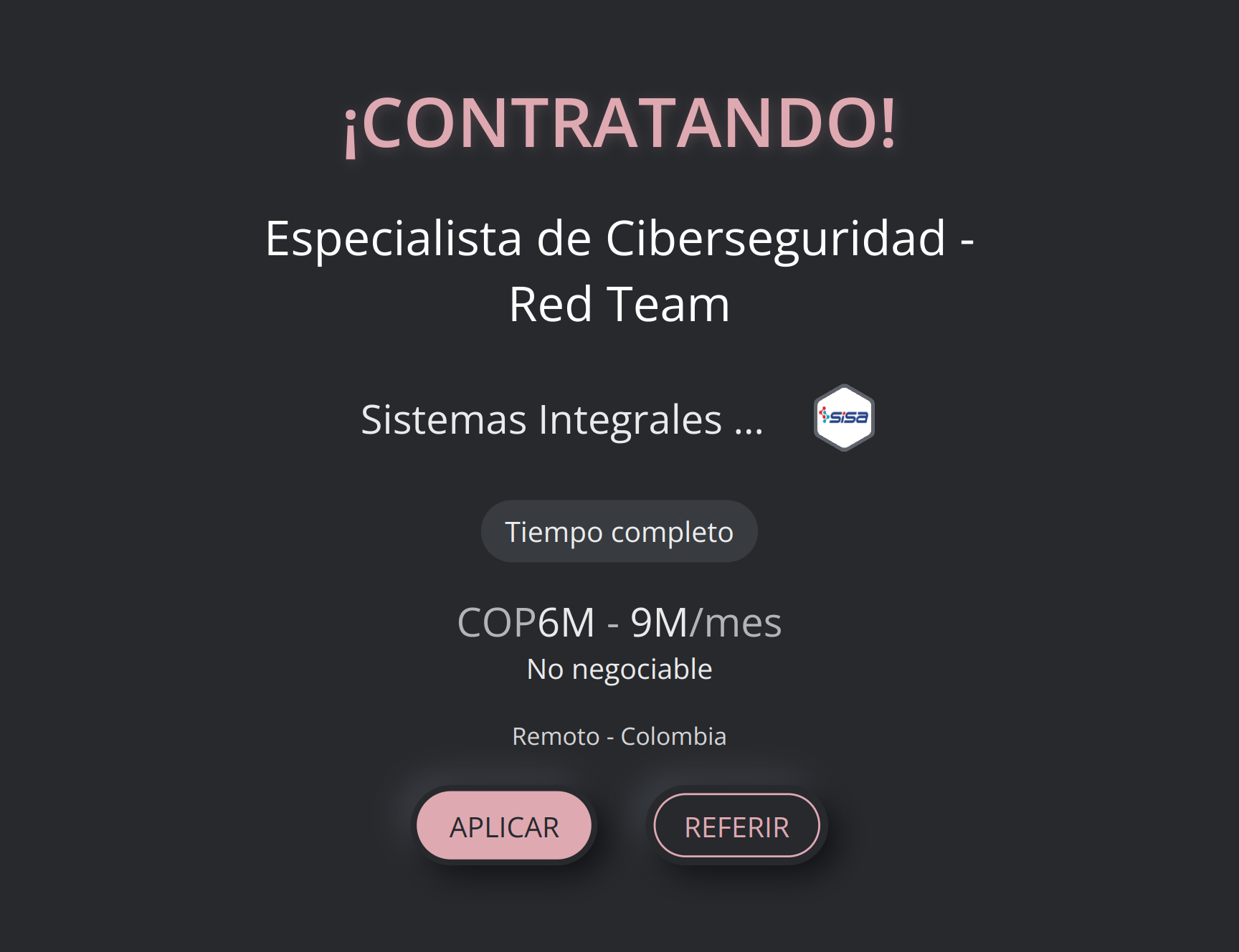 Especialista de Ciberseguridad - Red Team en Sistemas Integrales de ...