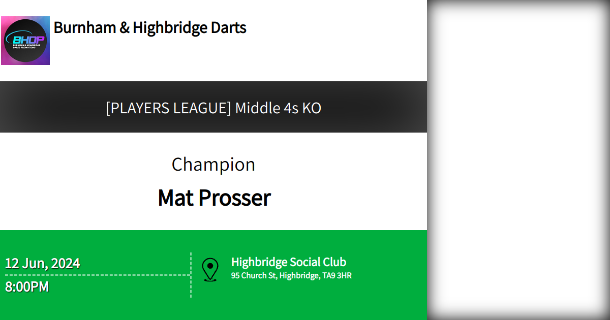 [PLAYERS LEAGUE] Middle 4s KO