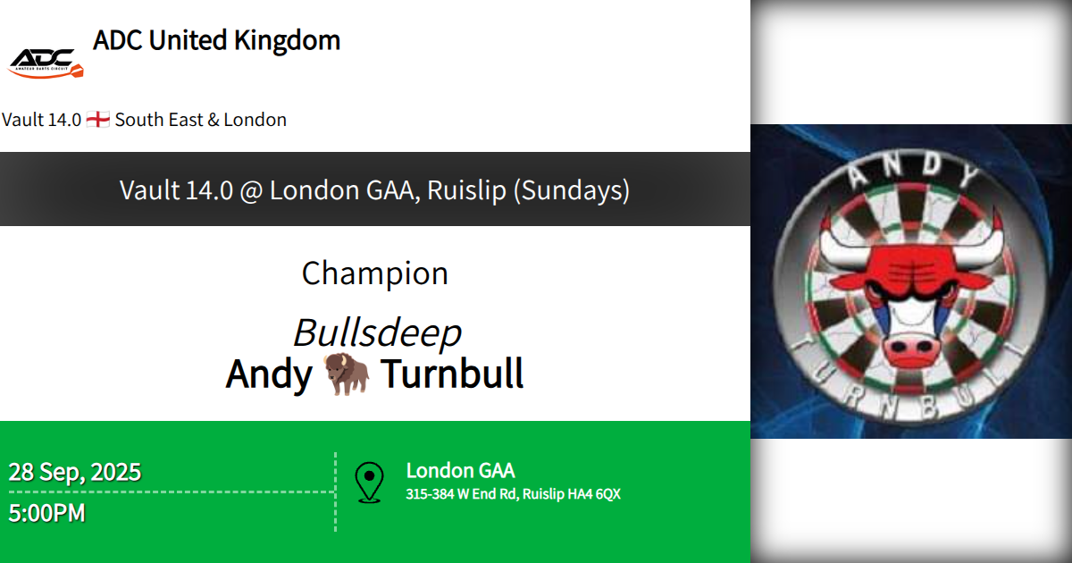 Vault 14.0 @ London GAA, Ruislip (Sundays)