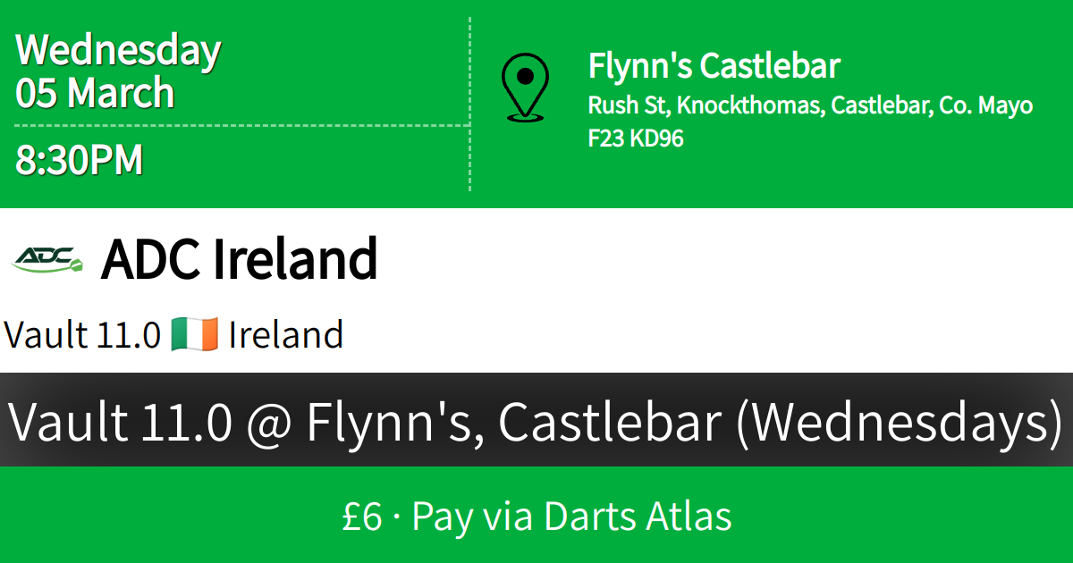 Vault 11.0 @ Flynn's, Castlebar (Wednesdays)