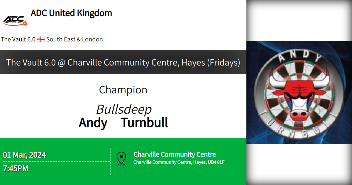 The Vault 6.0 @ Charville Community Centre, Hayes (Fridays)