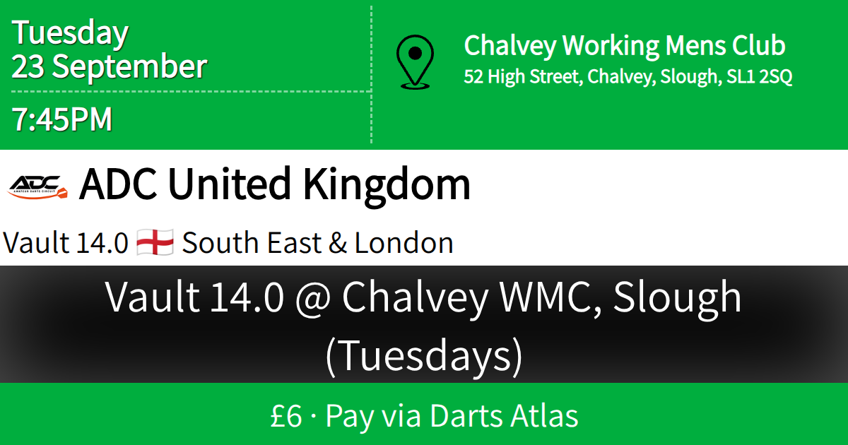 Vault 14.0 @ Chalvey WMC, Slough (Tuesdays)