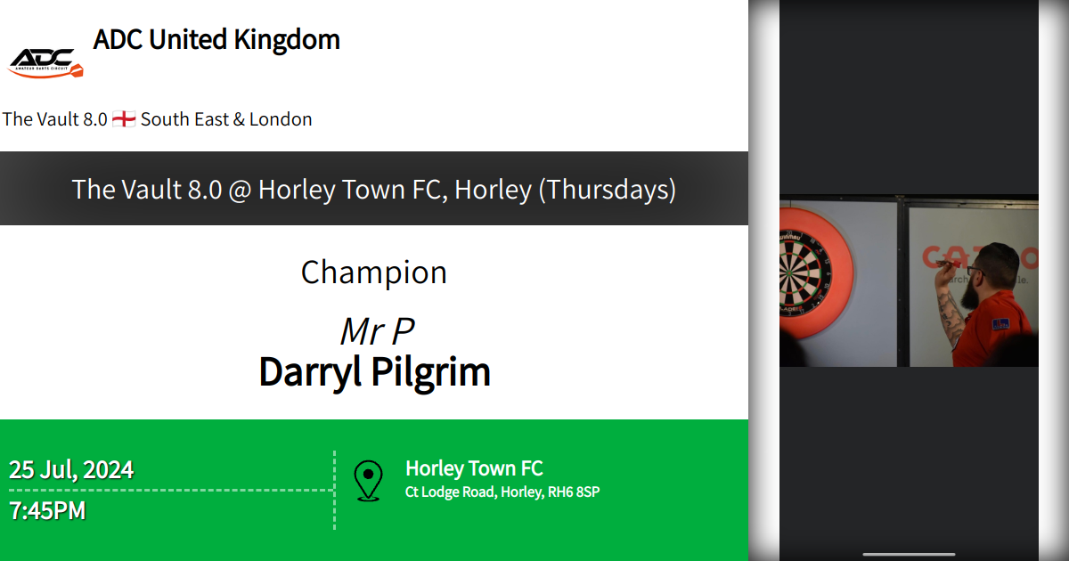 The Vault 8.0 @ Horley Town FC, Horley (Thursdays)