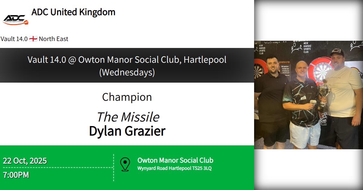 Vault 14.0 @ Owton Manor Social Club, Hartlepool (Wednesdays)