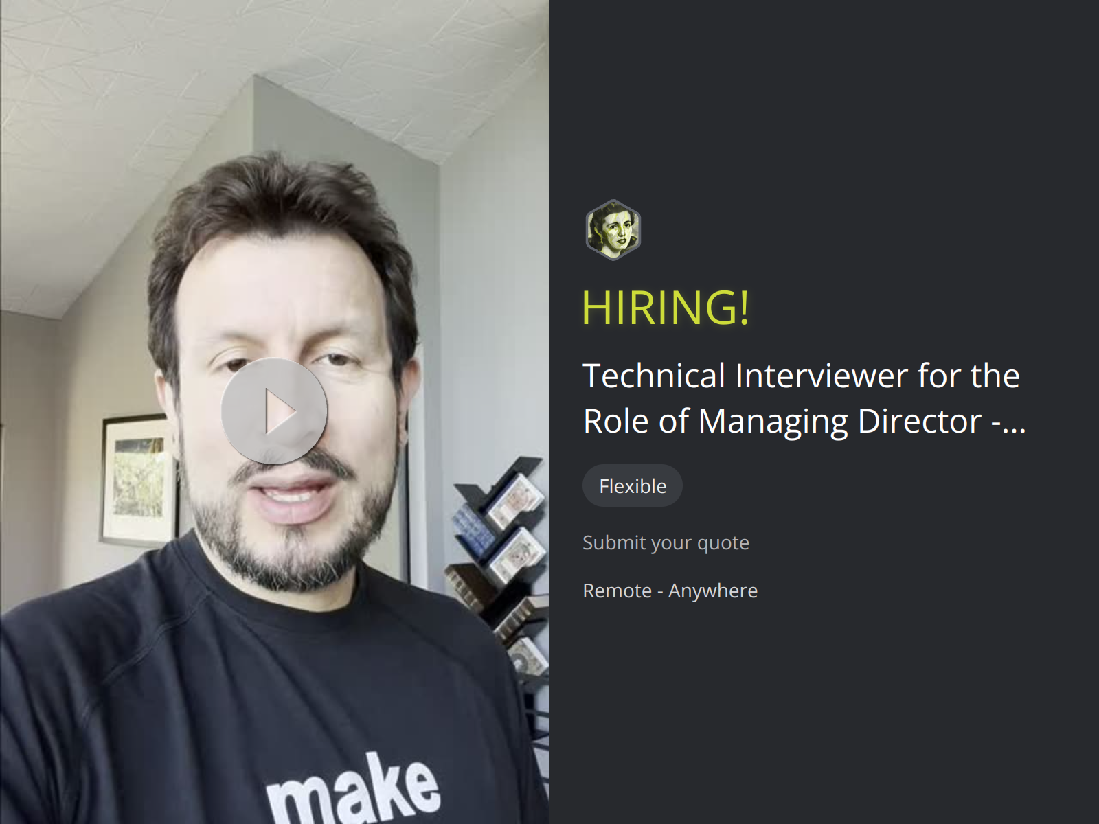 Technical Interviewer for the Role of Managing Director - Internal ... Technical Interviewer for the Role of Managing Director - Internal ...