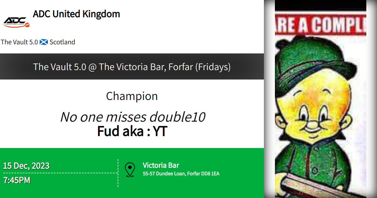 The Vault 5.0 @ The Victoria Bar, Forfar (Fridays)