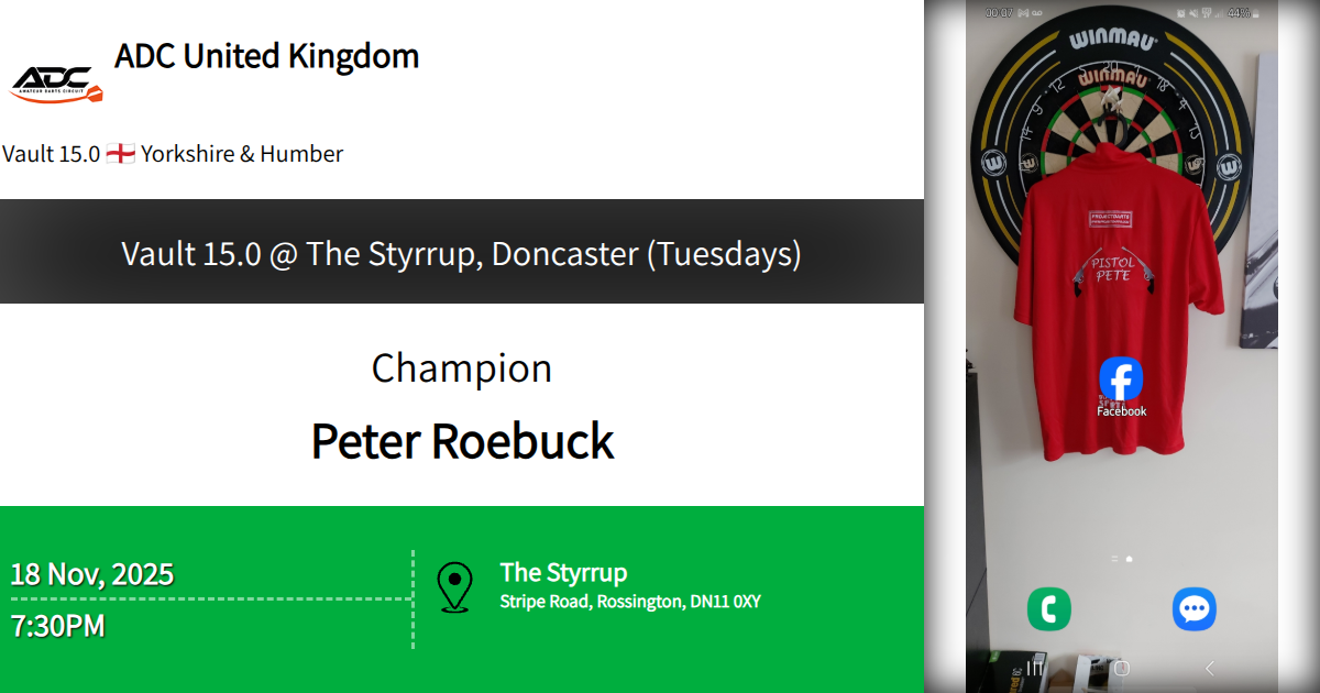 Vault 15.0 @ The Styrrup, Doncaster (Tuesdays)