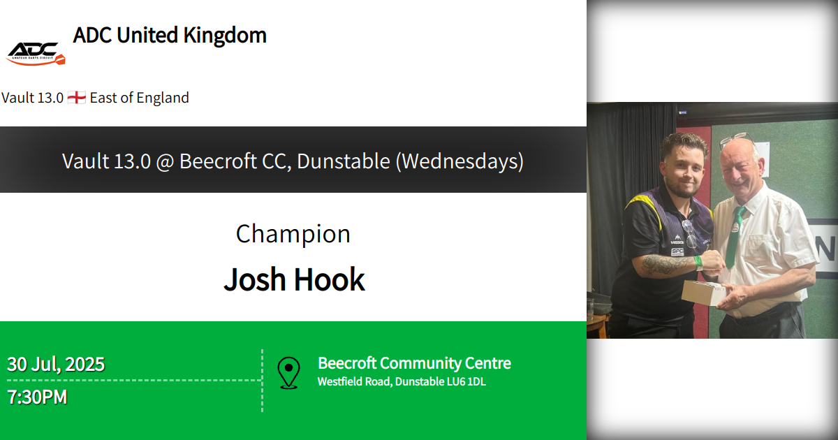 Vault 13.0 @ Beecroft CC, Dunstable (Wednesdays)