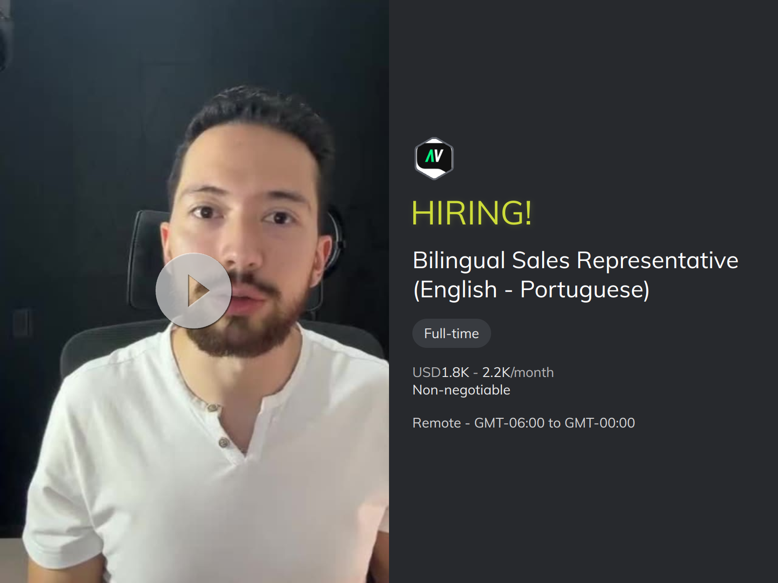 Bilingual Sales Representative (English - Portuguese) at Swiset | Torre
