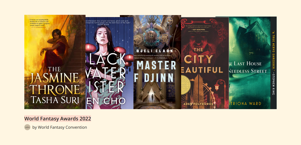 World Fantasy Awards 2022 | Booklisti