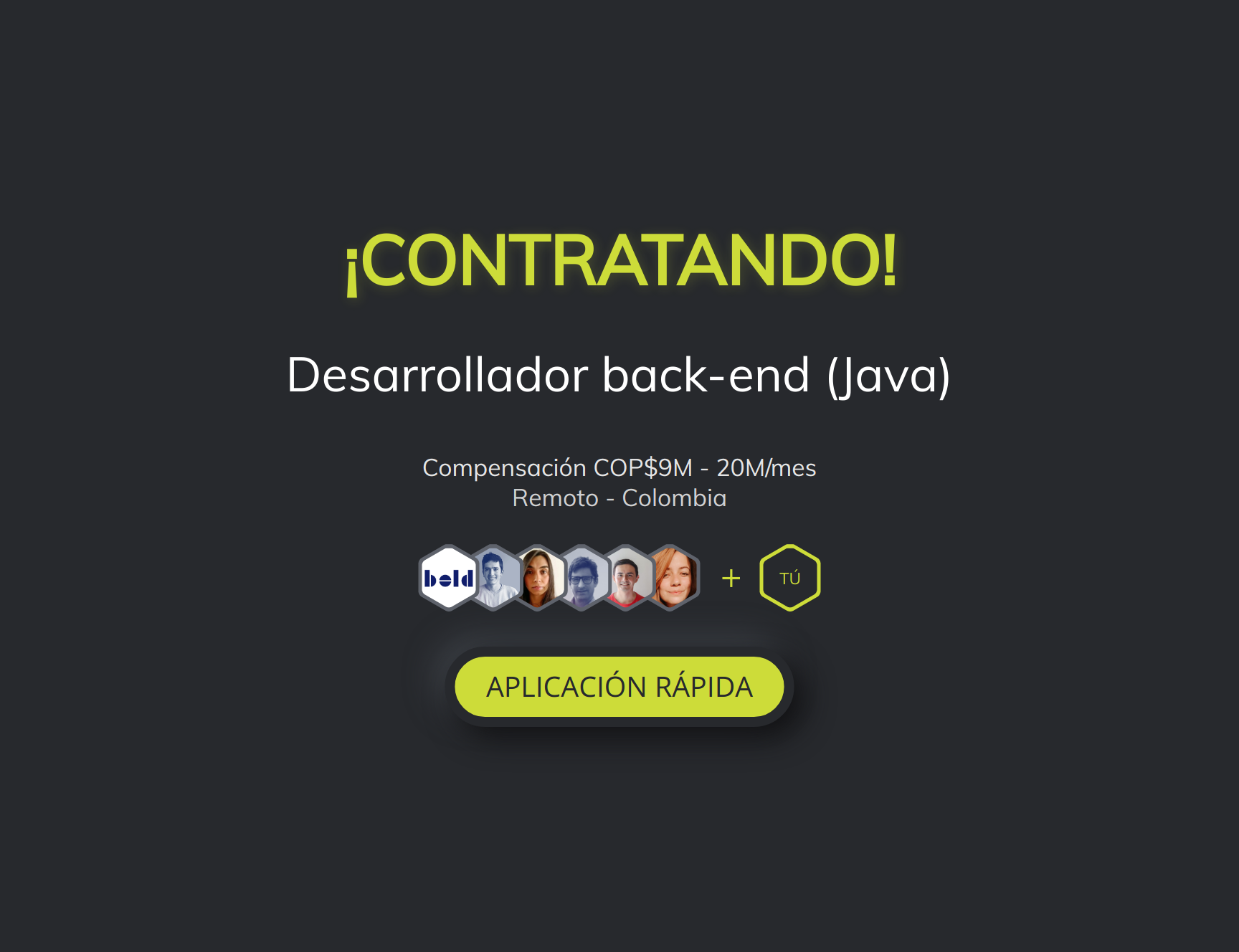 Desarrollador back-end (Java) en Bold | Torre Desarrollador back-end (Java) en Bold | Torre