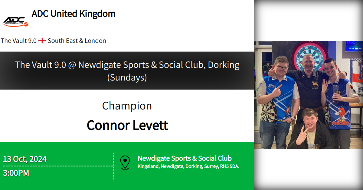 The Vault 9.0 @ Newdigate Sports & Social Club, Dorking (Sundays)